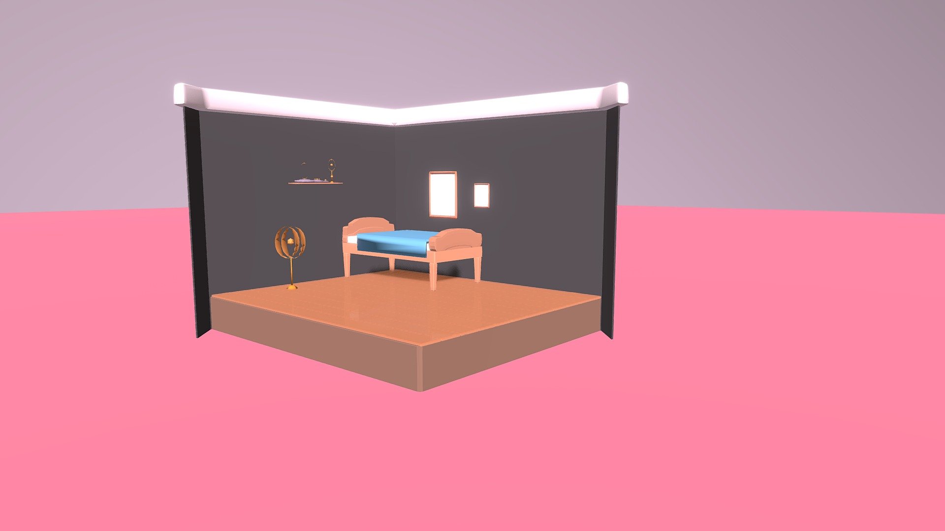 Bedroom-Scene - Download Free 3D model by Momo (@smomotempest) [bdc7496 ...