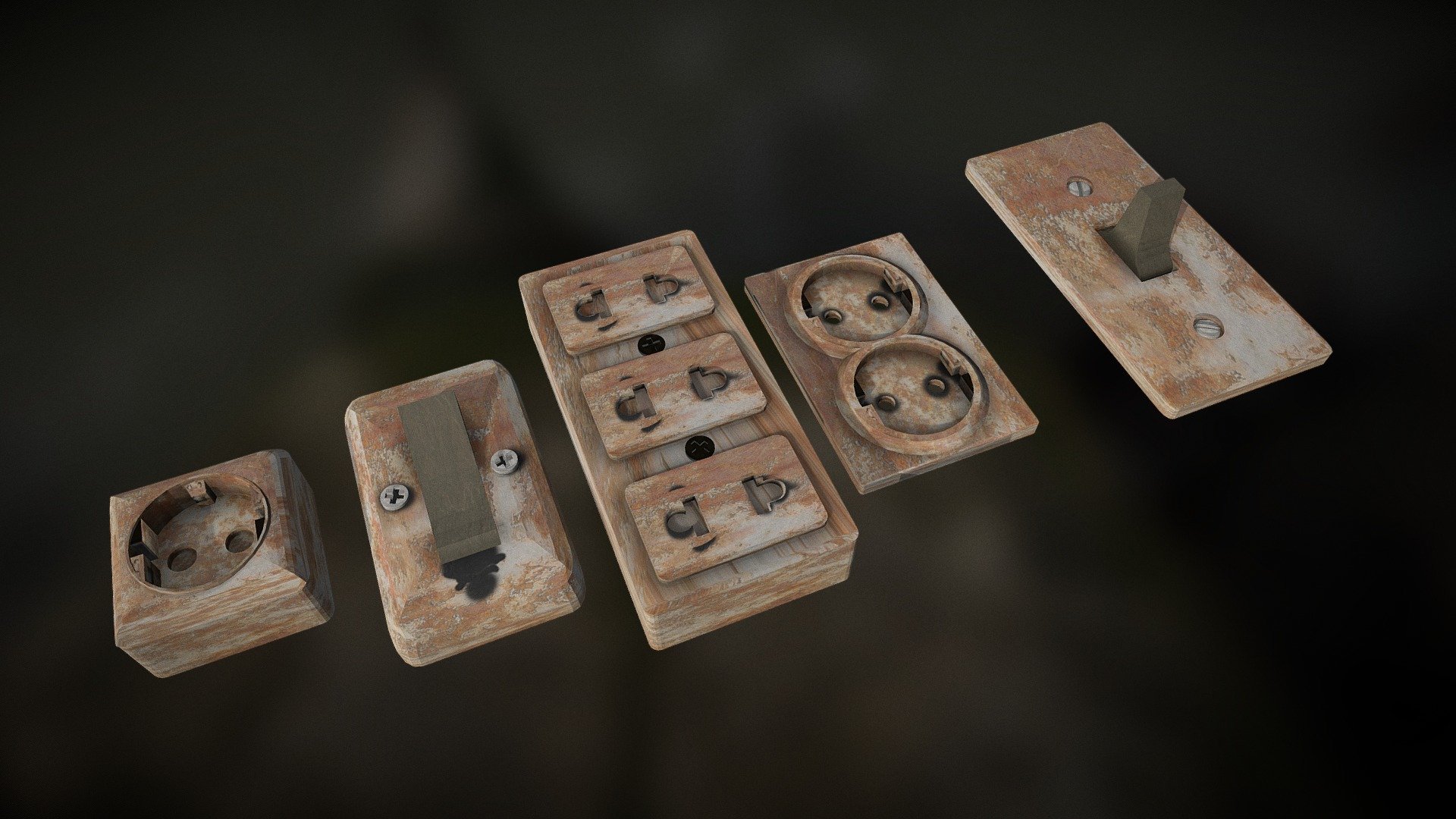 Sockets & Switches old - Download Free 3D model by AmongModels [bdc7dd4 ...