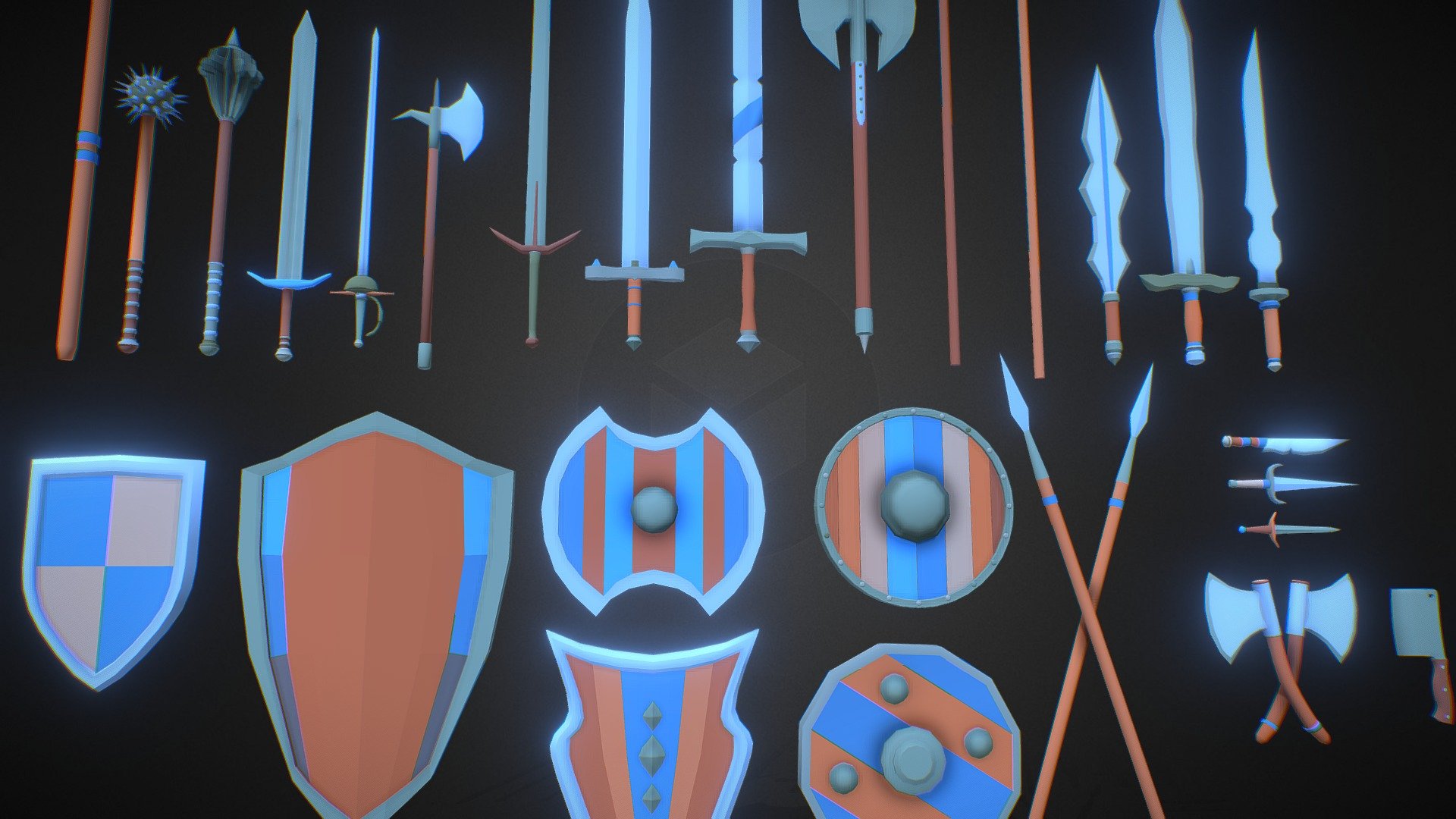 Low- Poly Weapon Pack - 3D model by MadeBy (@ilyarnyuk) [bdd04af ...