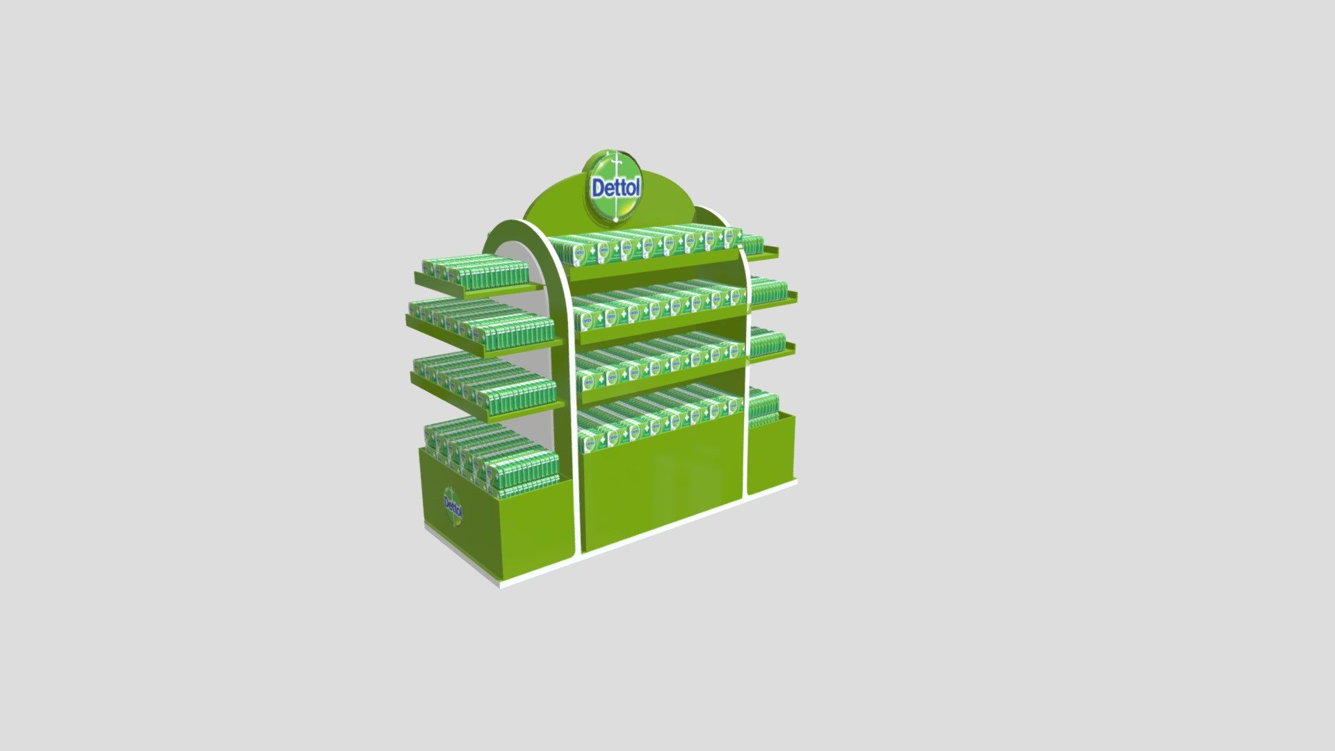 Dettol Promo Stand Design - 3D model by raofnaaji [bdd14ee] - Sketchfab