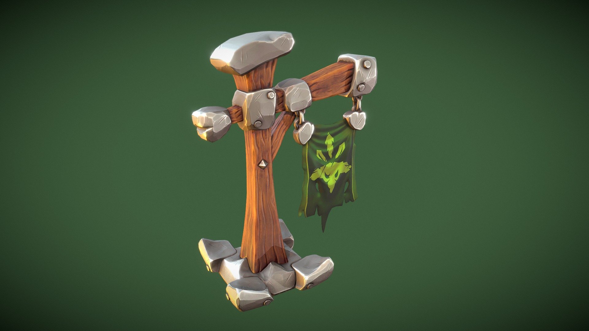 Flag - Download Free 3D model by rukitu [bdd62bd] - Sketchfab