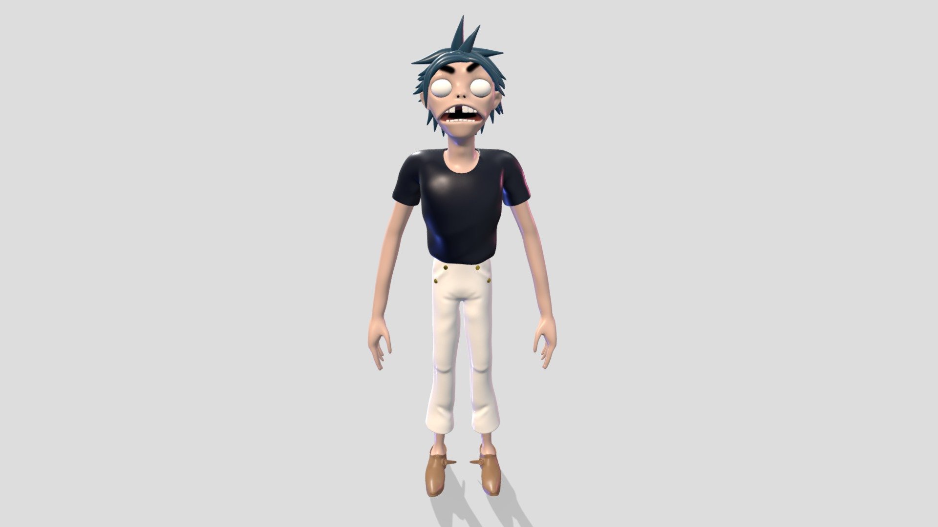 2-D Gorillaz - 3D model by Marea (@micaelagennari) [bdd7301] - Sketchfab