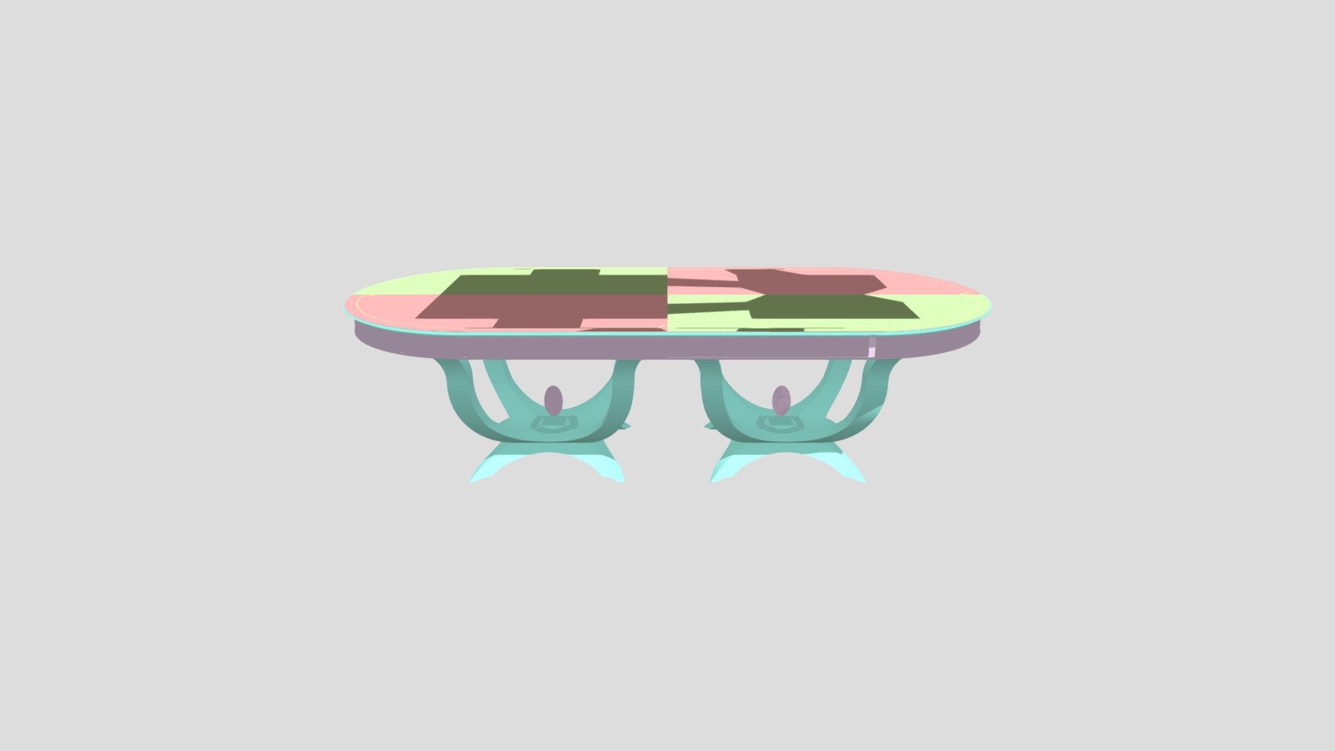 Double elegance oval table by MODENESE - 3D model by Modenese Gastone Interiors ...