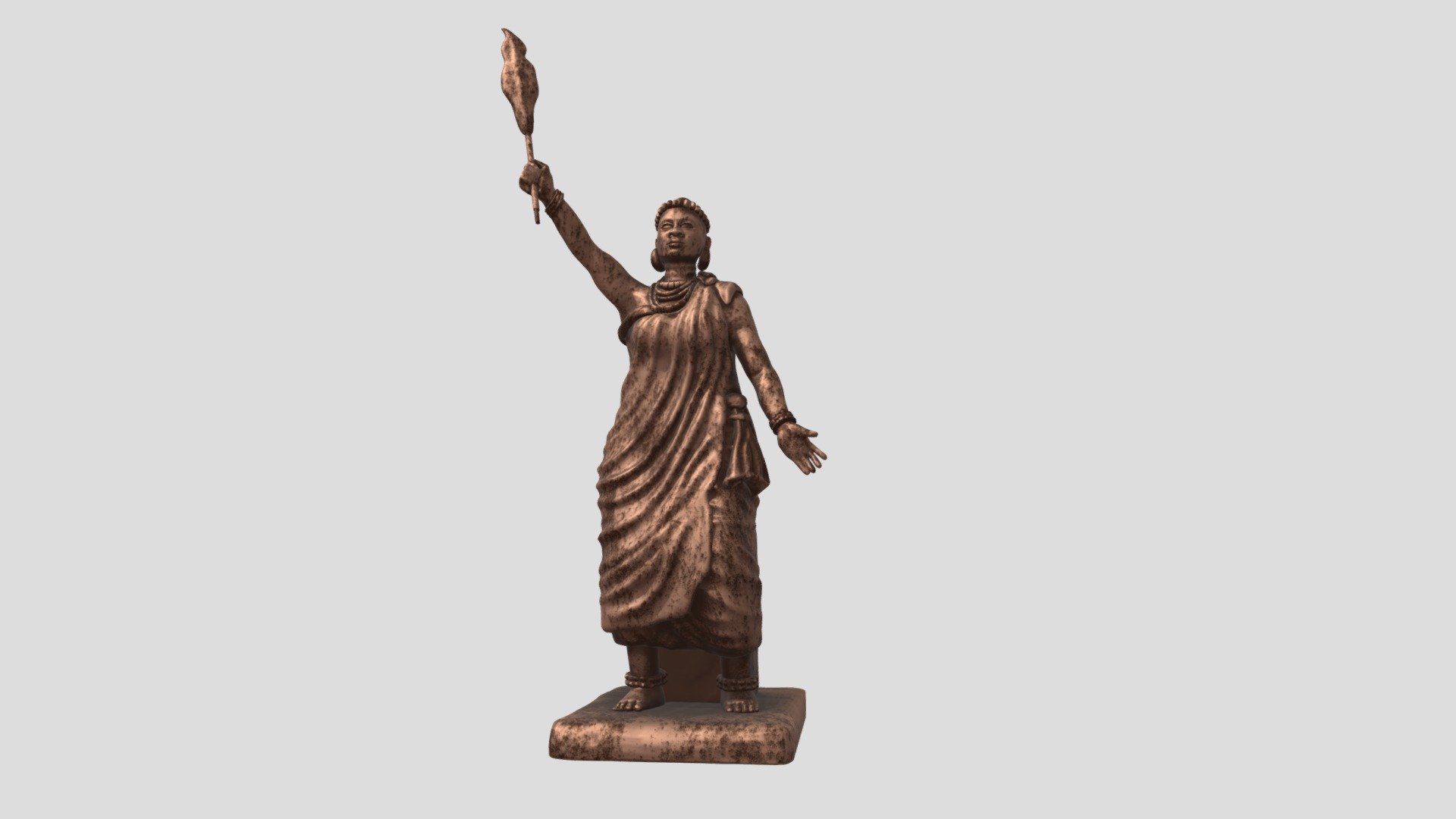 Moremi Statue Of Liberty, Ile-Ife - Buy Royalty Free 3D model by arshad ...