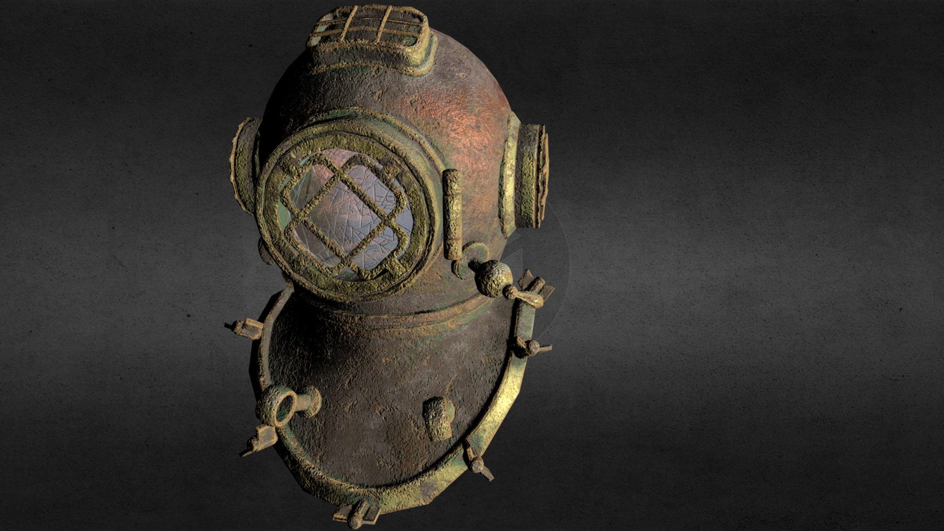 diving helmet - 3D model by Lin-yan [bde15f3] - Sketchfab