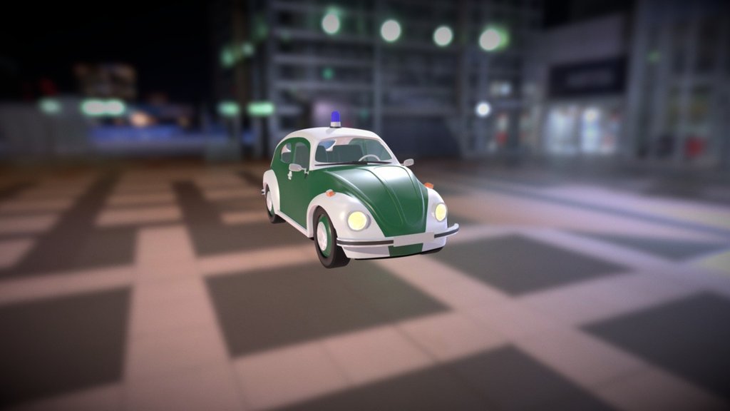 1973 Volkswagen Beetle Police Car - 3D model by Tom Ryckeboer (@tom ...