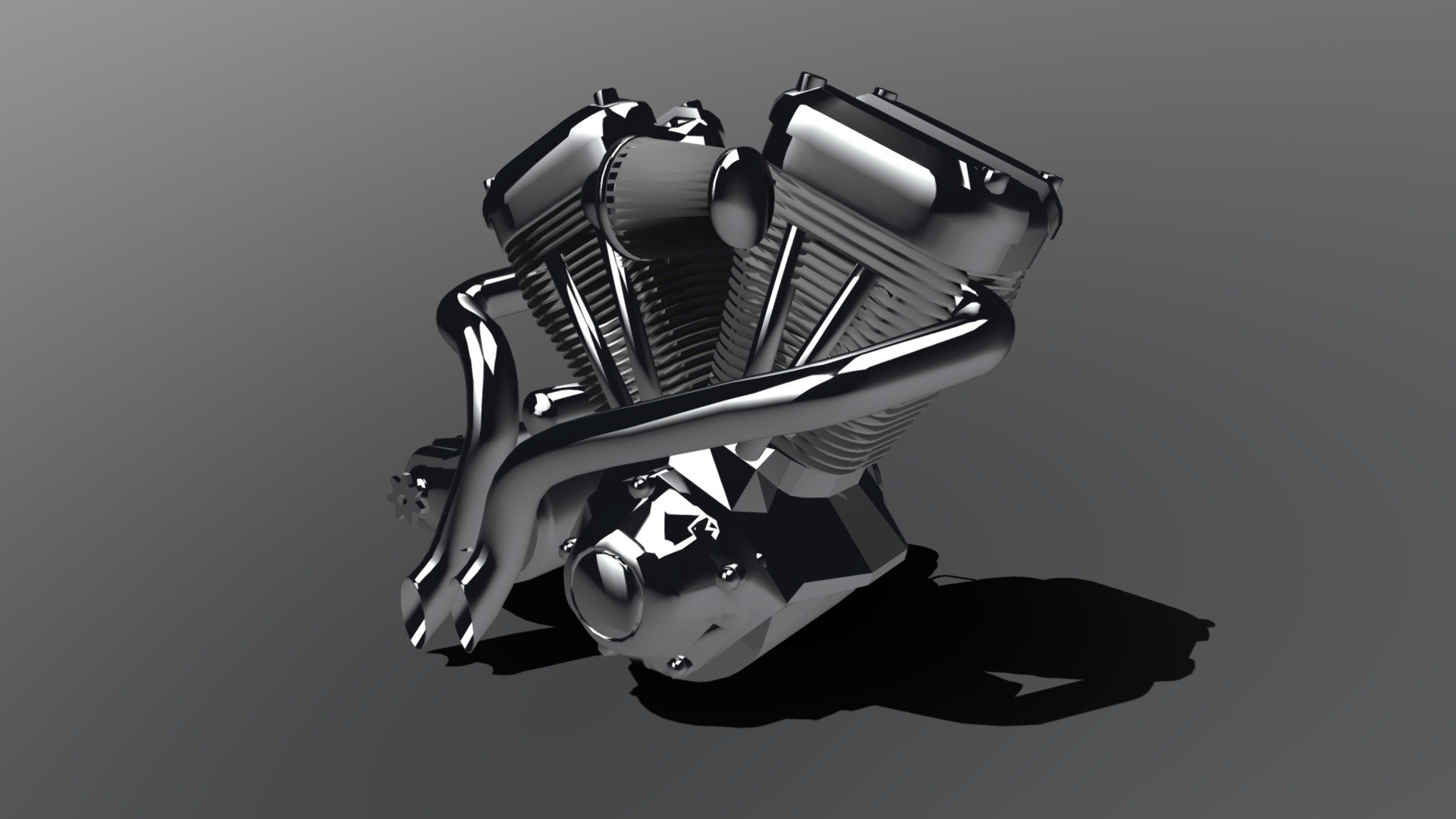 V-twin Engine motorcycle engine - Download Free 3D model by ...