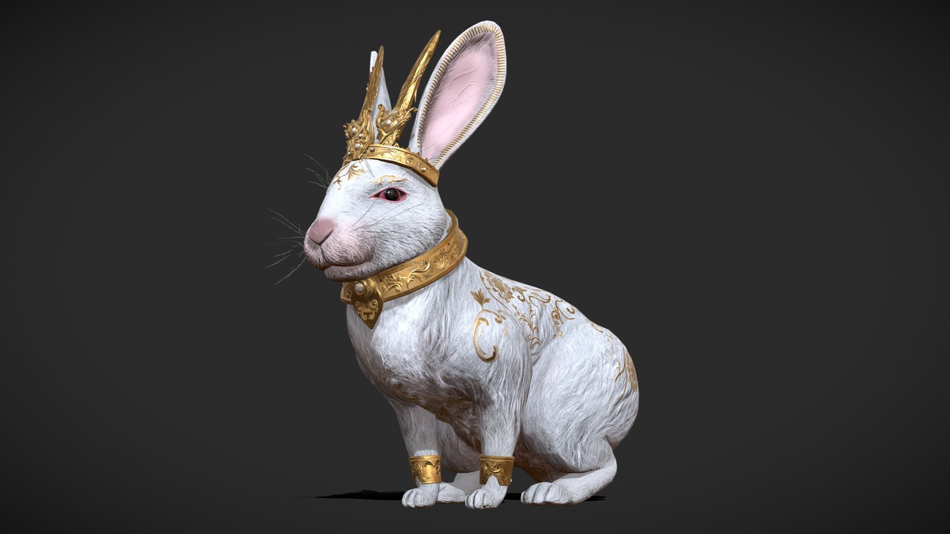 Fantasy Golden Rabbit - Buy Royalty Free 3D model by 2dhd [bdeb4cc ...