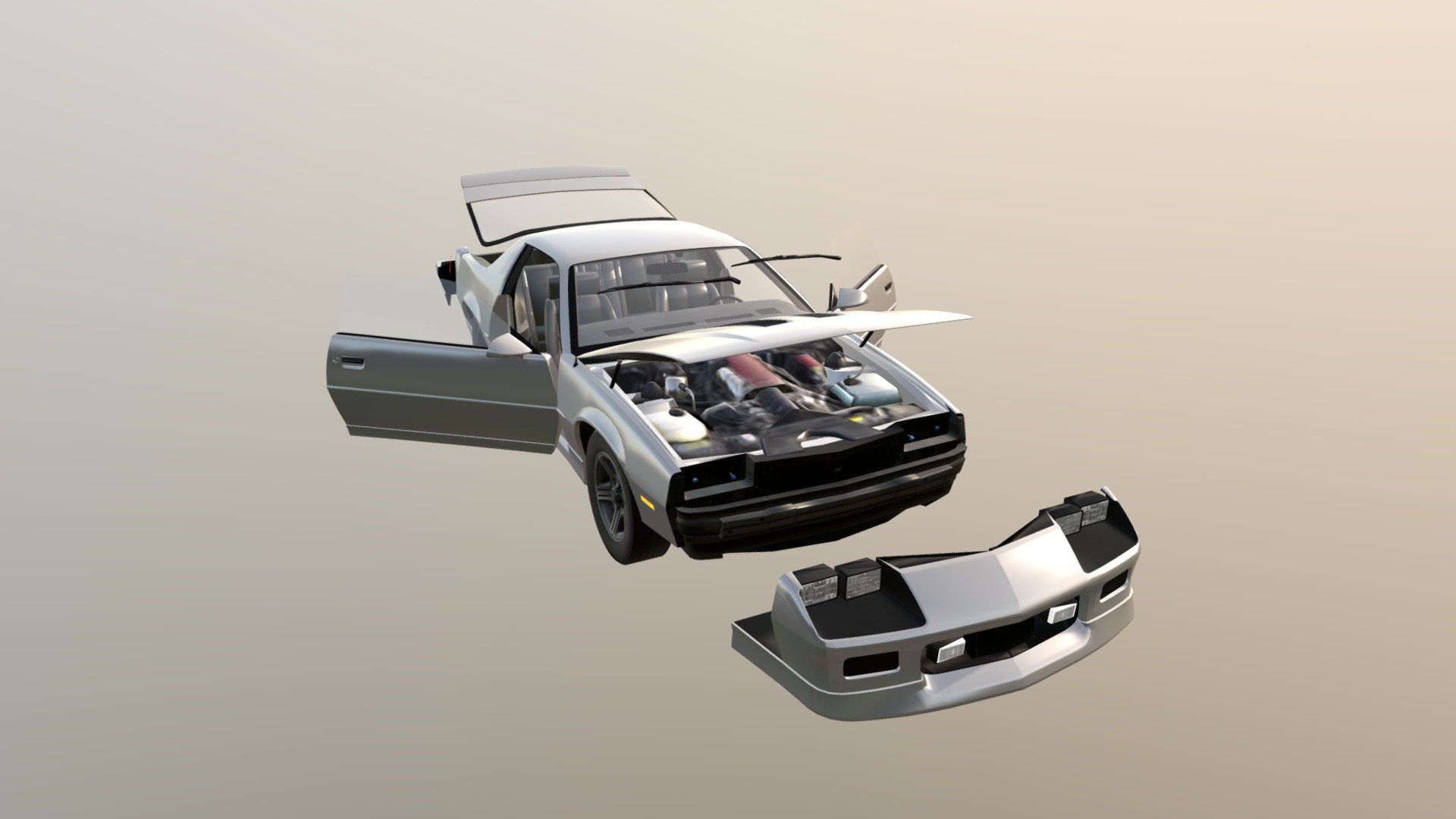 Real Car 15 Separated Parts - 3D model by Maker Games Studios ...