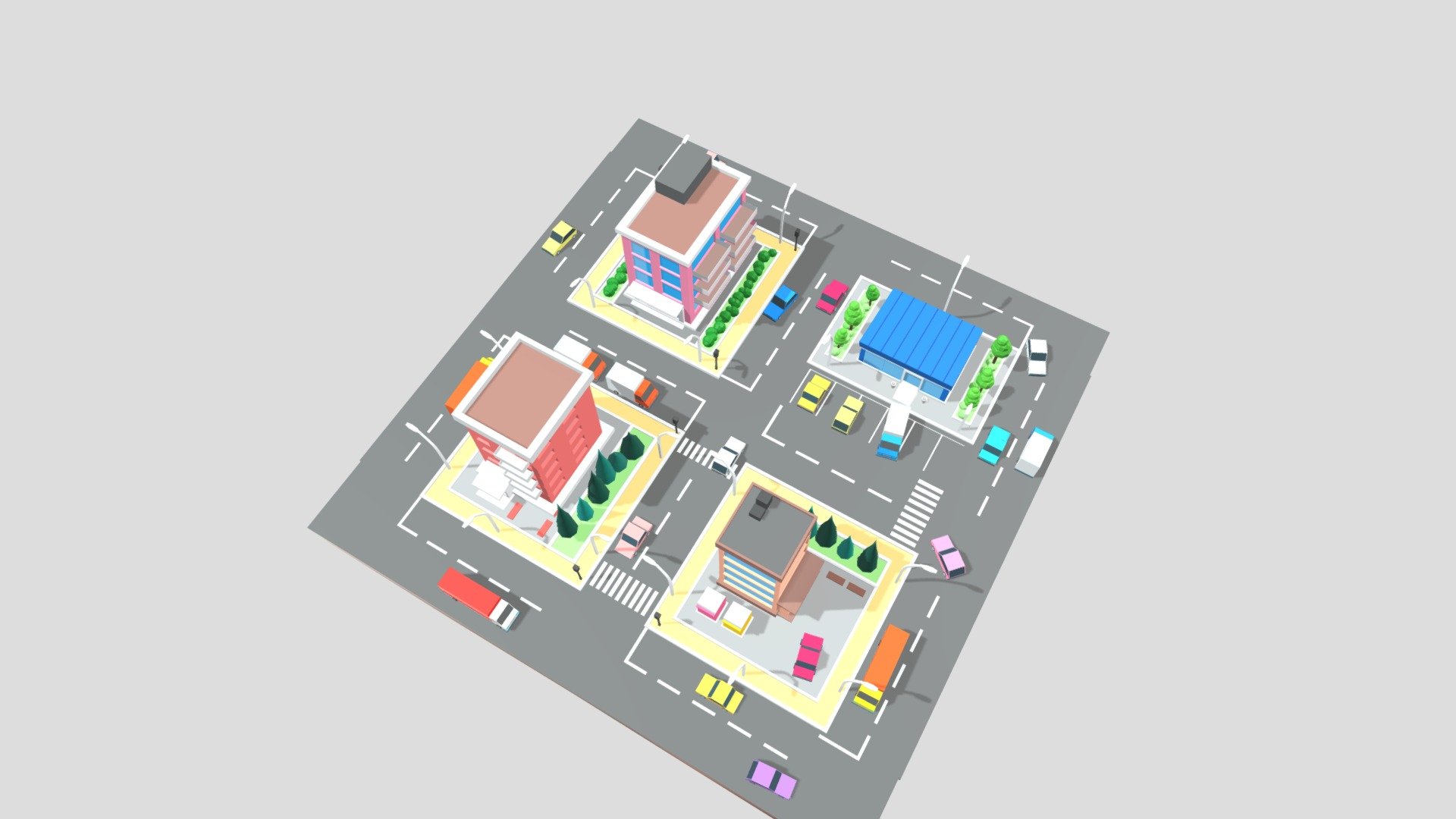 Small City Free Pack - Download Free 3D model by mattshield [bdf6bcd ...