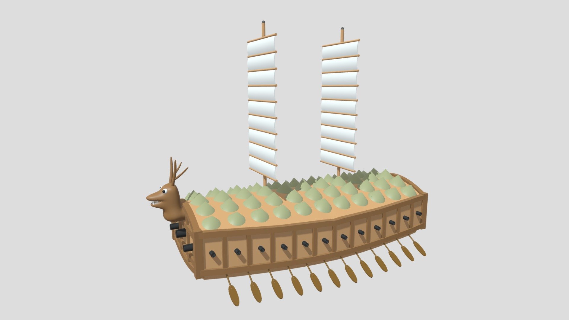Korean Turtle Ship Geobukseon - Buy Royalty Free 3D model by Philip ...