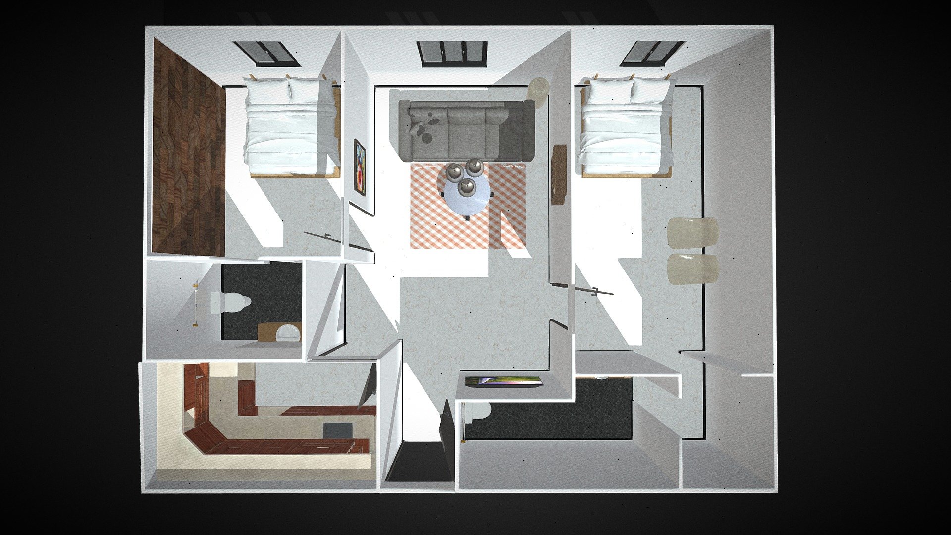 Apartment plan - Download Free 3D model by Optic_idealist (@nandupofficial) [be009d5] - Sketchfab
