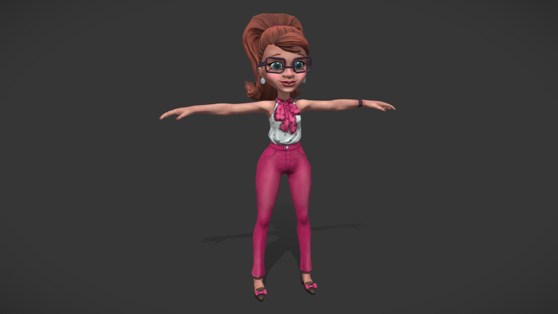 Girl in pink - 3D model by Halyna St (@halyna.st) [be03682] - Sketchfab