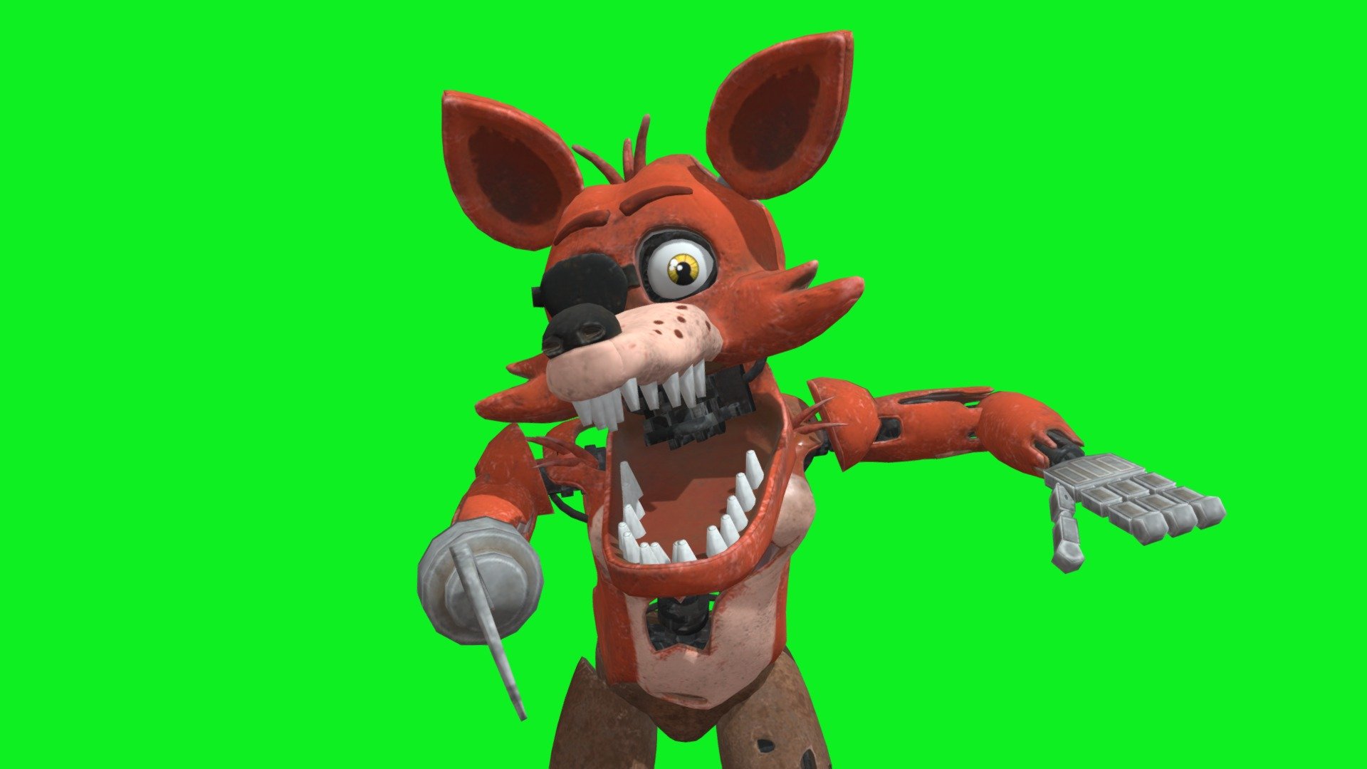 Foxy Help Wanted Animations Green screen - Download Free 3D model by ...