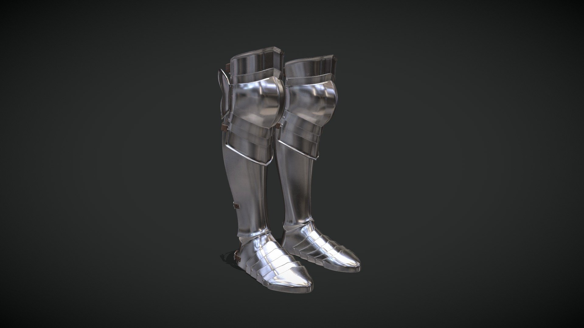 European Medieval Greaves with Sabatons - Buy Royalty Free 3D model by ...