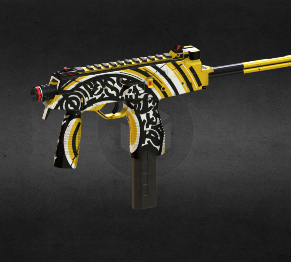 MP9 Calligraphy / Black Gold - 3D model by cursorYX [be05f6f] - Sketchfab