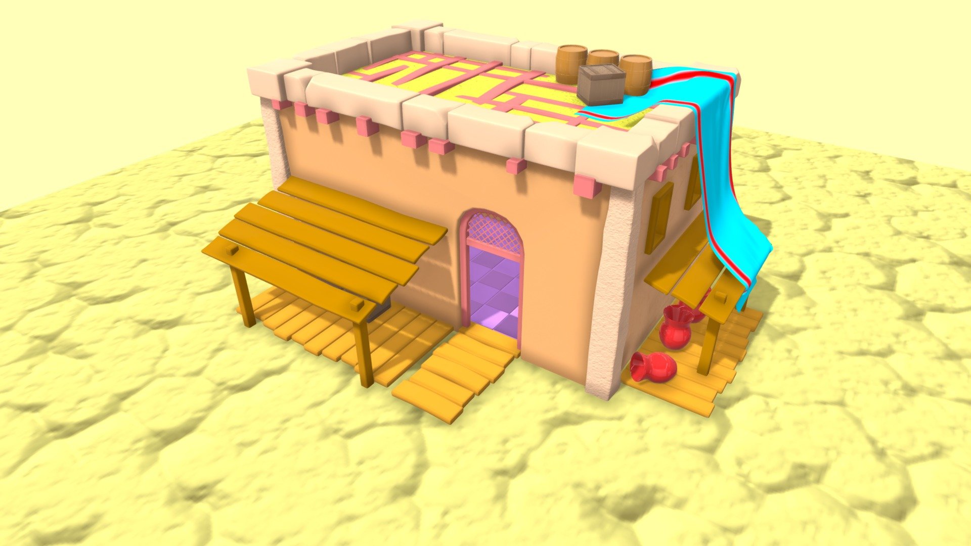 Desert cabin - 3D model by d_Bonzo [be06326] - Sketchfab
