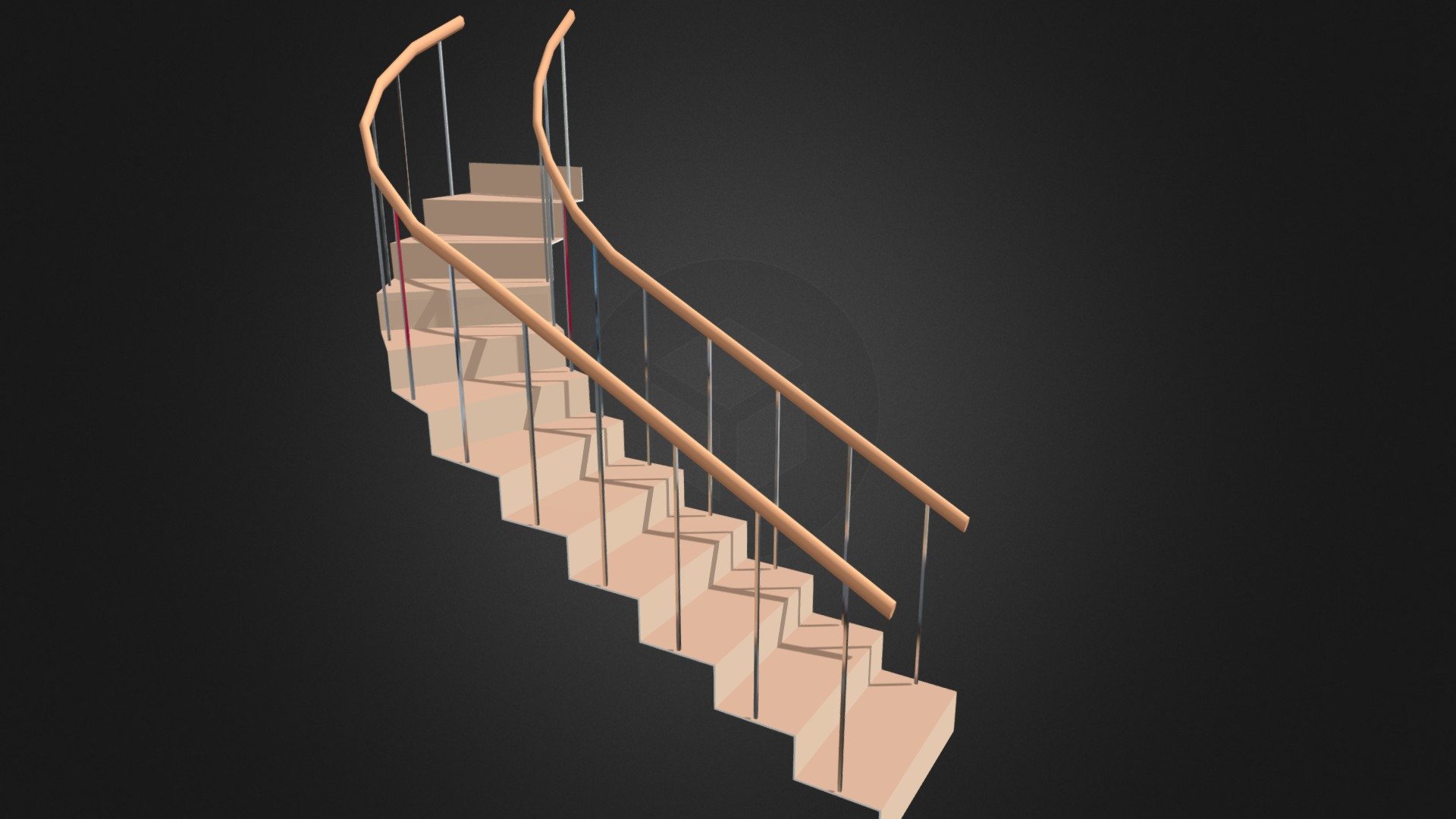 Stairs N°3 - 3D model by nemo81 [be0797c] - Sketchfab