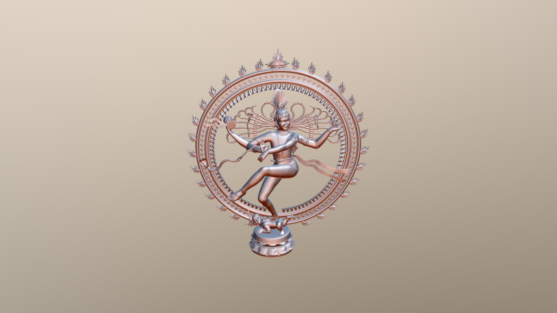 Natraj Standing Dance - 3D model by 3D Print World Pvt. Ltd ...