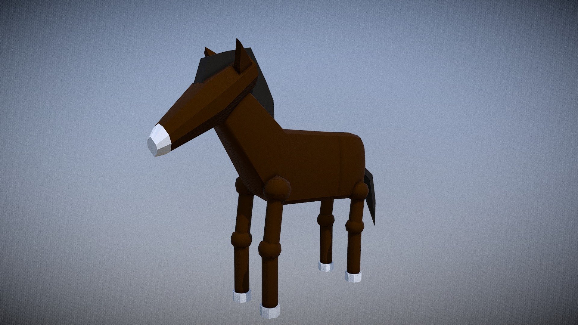 Low Poly Horse (Rigged) - Download Free 3D model by Yanez Designs ...