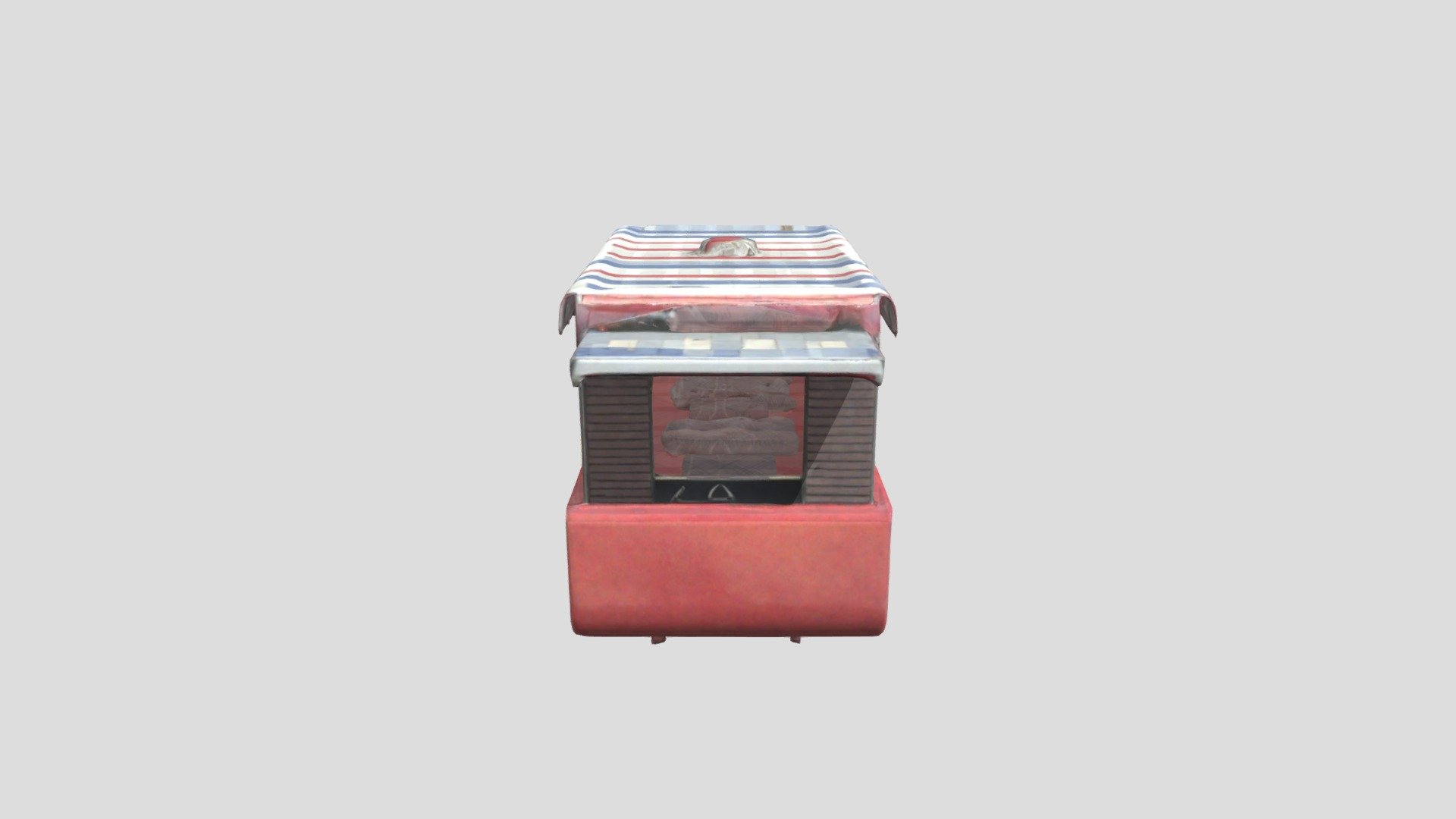 Red Food Cart - 3D model by fa.ahmadiasl [be100a7] - Sketchfab