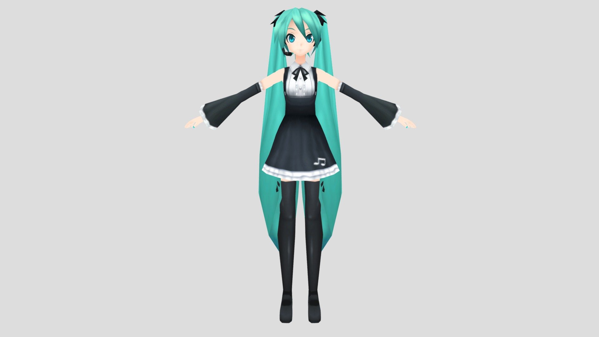 Miad Miku (With Bones) - Download Free 3D model by zHairezt [be10e75 ...