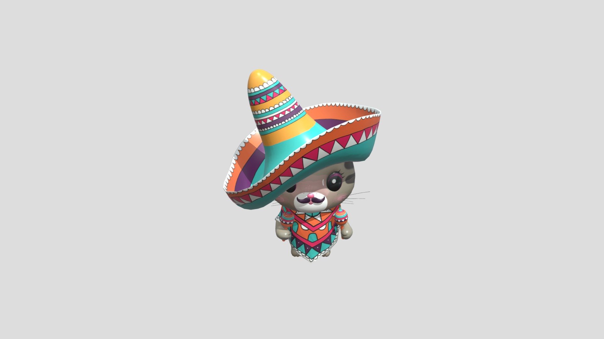 Cat Mexican - Buy Royalty Free 3D model by primavera_vi [be12a45 ...