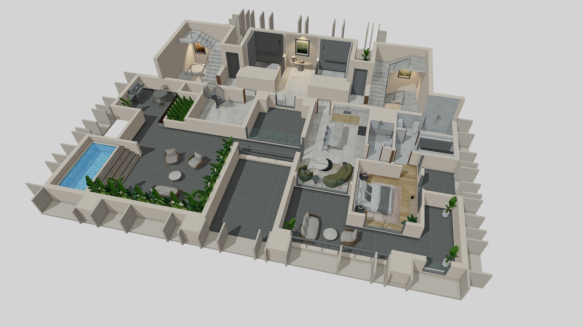 Sufana Residence _ Penthouse One Bedroom Apt. - 3D model by Dubizzle ...