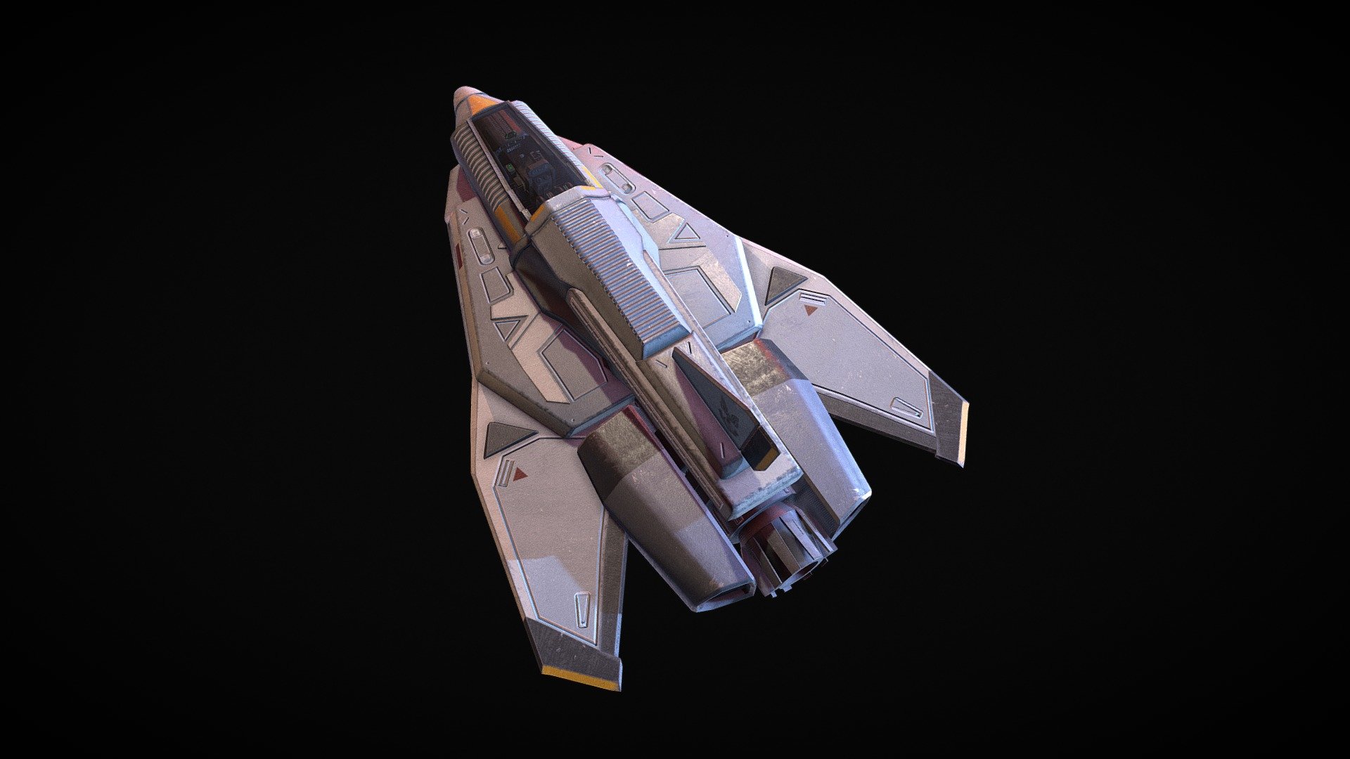 Sci-Fi Spacecraft S-13 Baselard Prototype - 3D model by Outworld ...