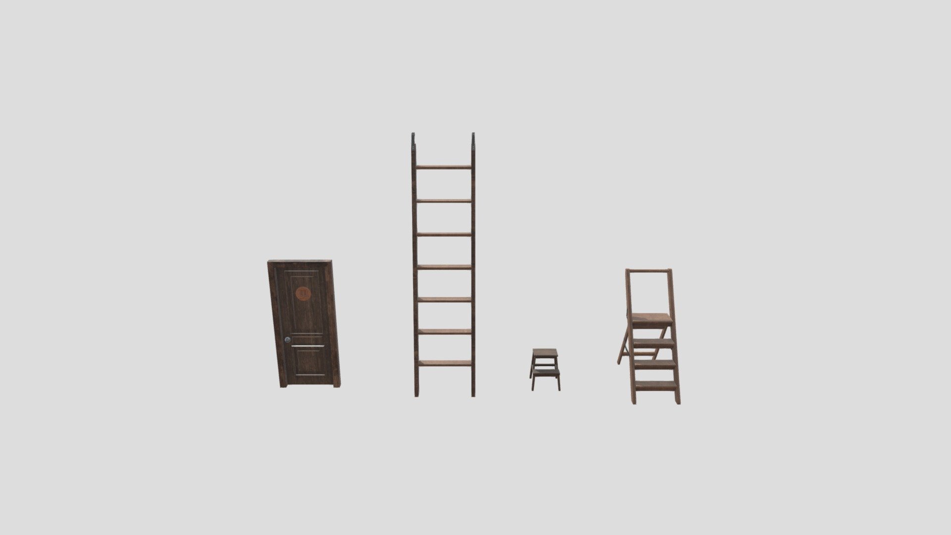 Ladders and Door_SET - 3D model by Naugad [be1d38a] - Sketchfab