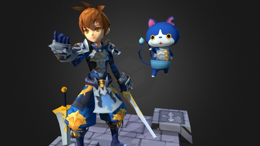 Dual Blade Boy - 3D model by K.O Style (@novarunk) [be23e9a] - Sketchfab