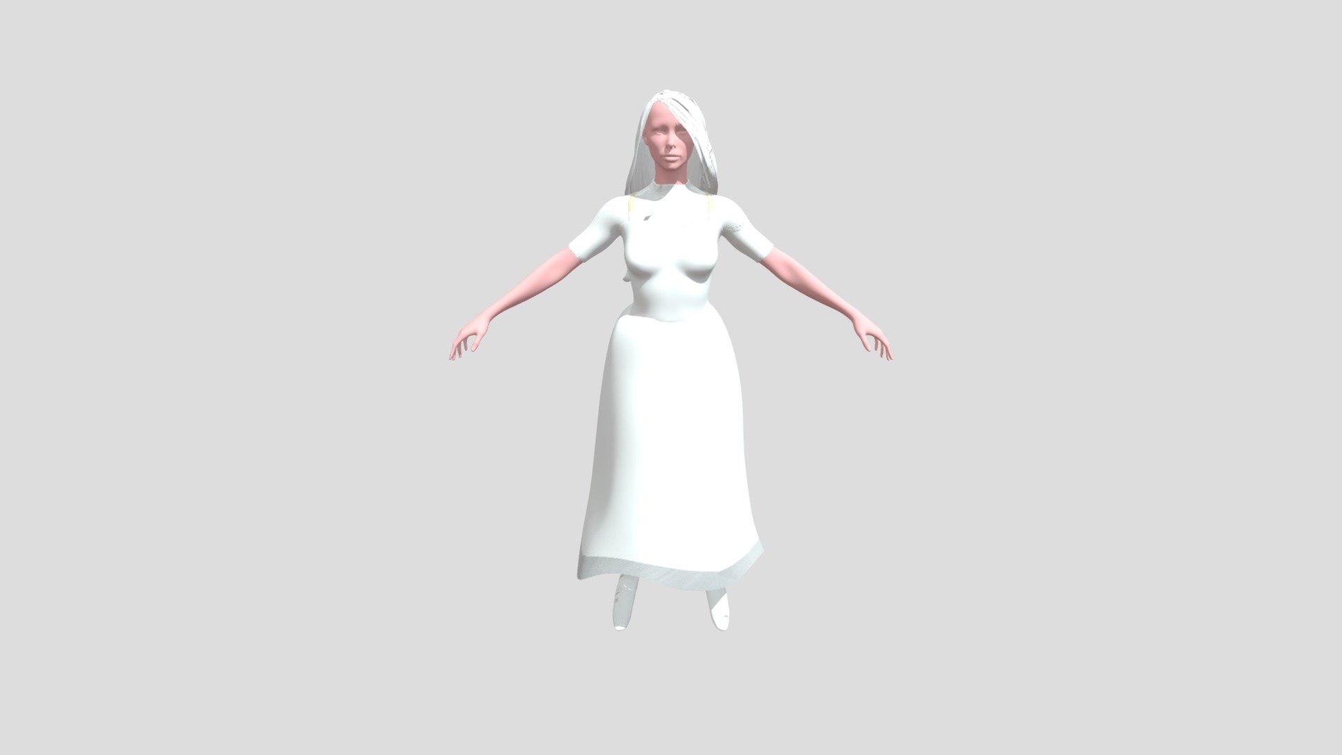 female outfit (uncolored) - 3D model by kevintessicini [be2430b ...