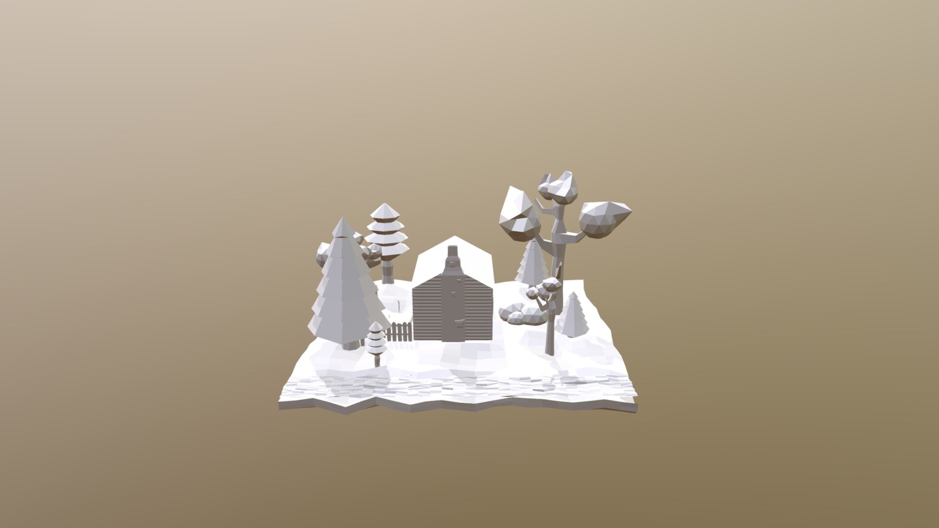 Low poly cabin in the woods - 3D model by zander_rectem [be24dbc ...