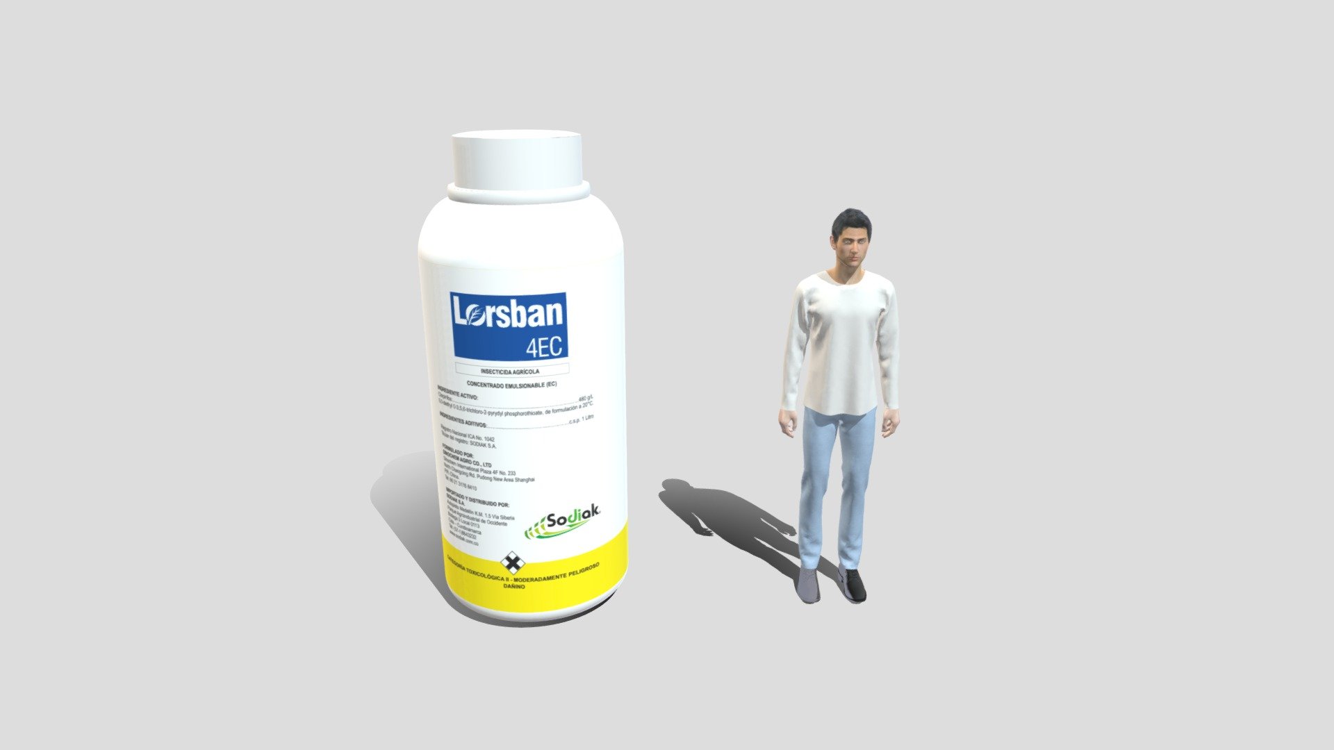 A-166, Envase, Frasco, Lorsban, 2m - 3D model by allendale ...