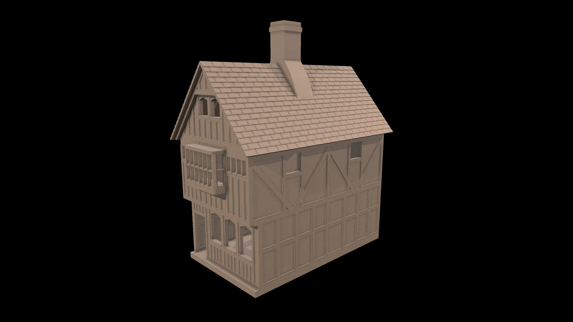 WIP British Tudor style building 28mm wargames - 3D model by ngauge.es ...