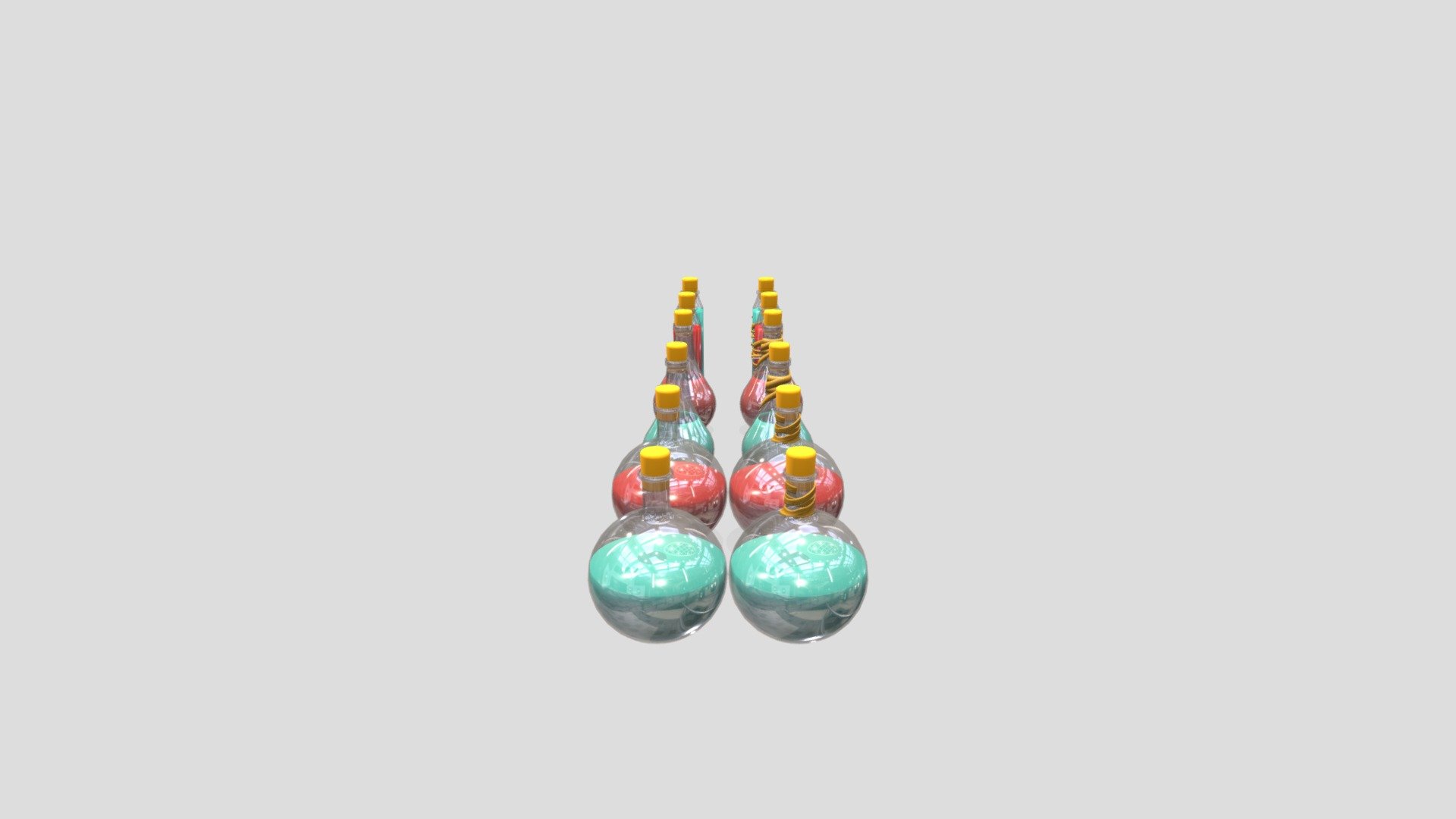 Potions (Health & Mana) - 3D model by joyeux3 [be27d6b] - Sketchfab