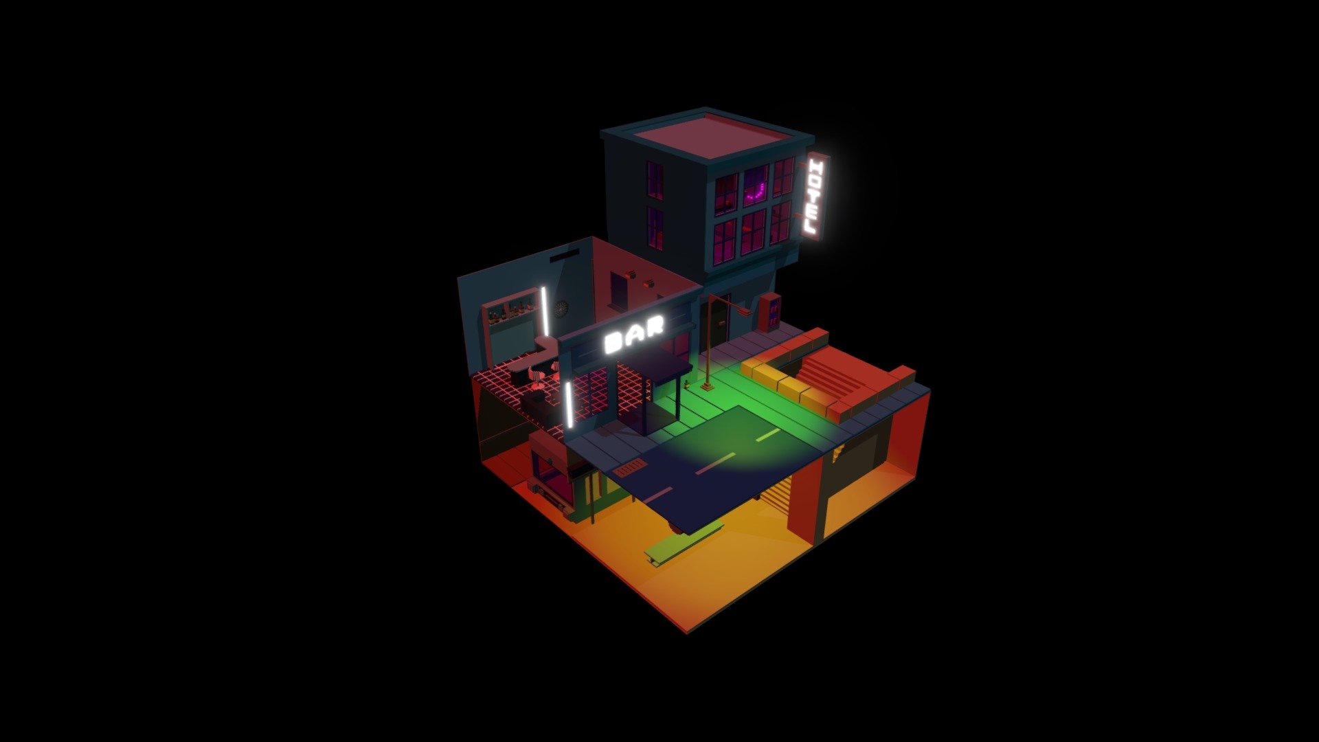NEON CITY - Download Free 3D model by marcinwichrowski [be2bd67 ...