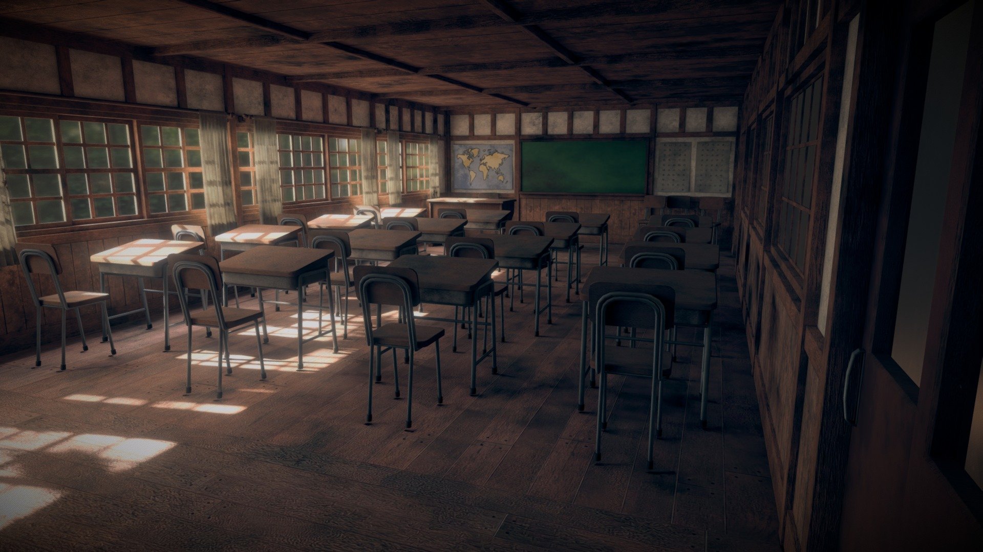 Old Classroom - Buy Royalty Free 3D model by Rafael Rodrigues ...