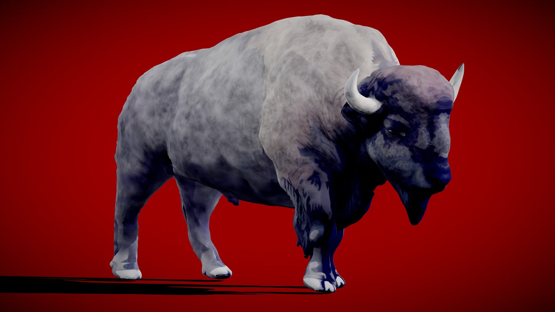 Animated Free Bison - Download Free 3D model by Anees Animates ...