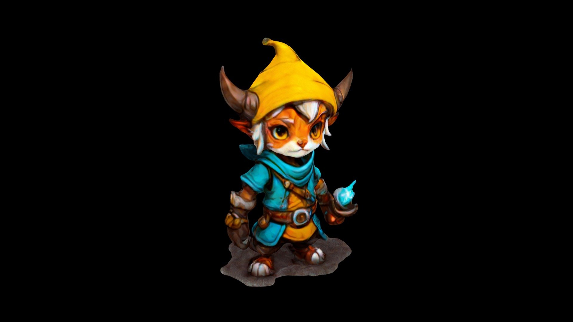 a white cat dressed as a wizard the cat is holdi - Download Free 3D ...