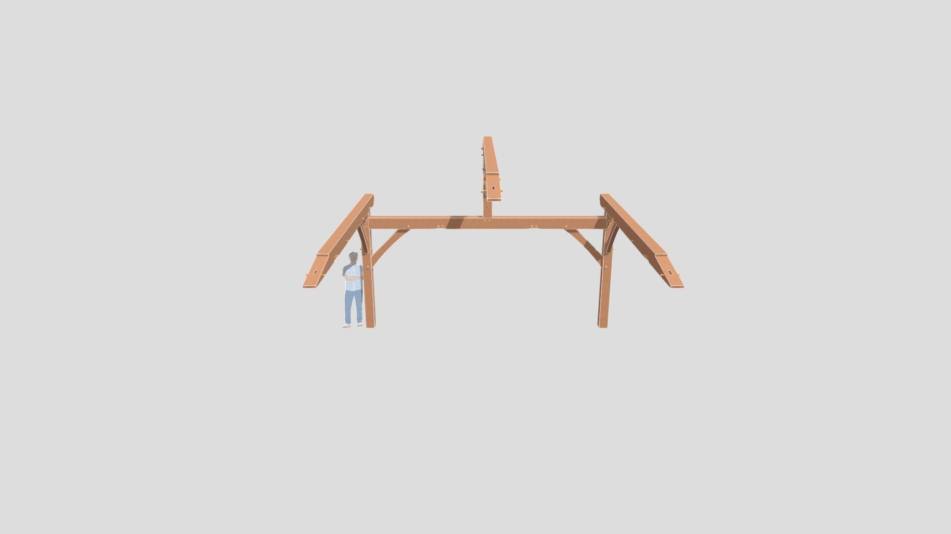 Timber Frame Structural Roof Support (Draft) - 3D model by BIGWOOD ...