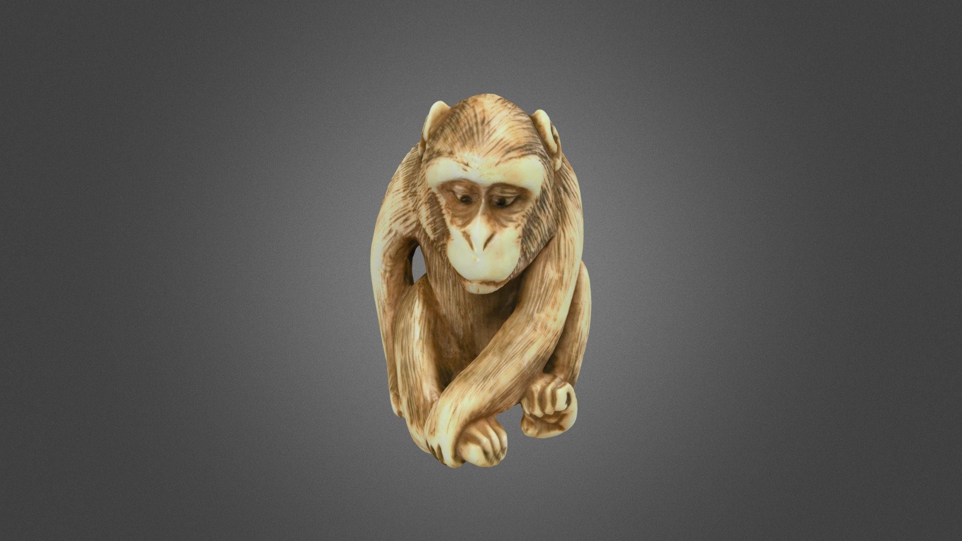 Netsuke in shape of monkey - J 0066 - Download Free 3D model by Chester Beatty (@chesterbeatty ...