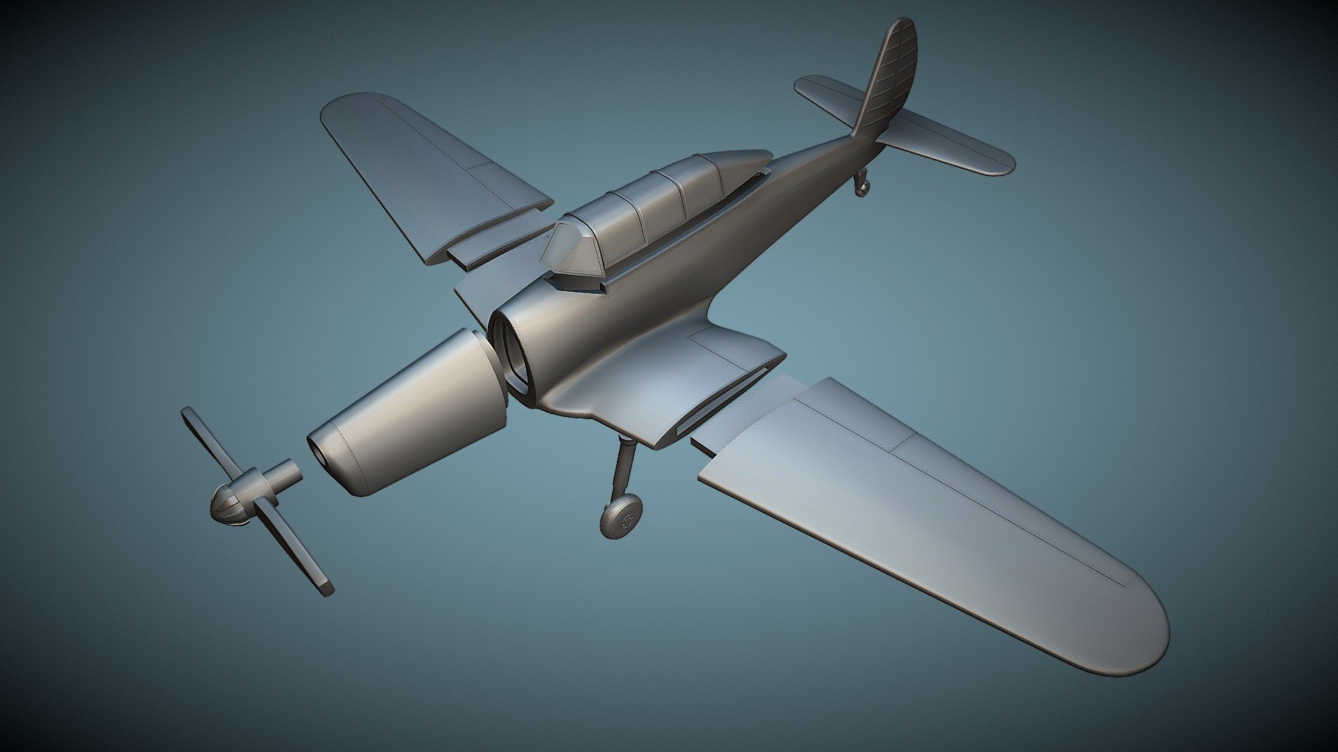 Arado Ar-96 - 3D Printable Model (*.STL) - Buy Royalty Free 3D model by ...