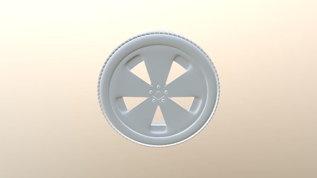 5 Spoke Wheel - 3D model by vlala [be4b7a0] - Sketchfab