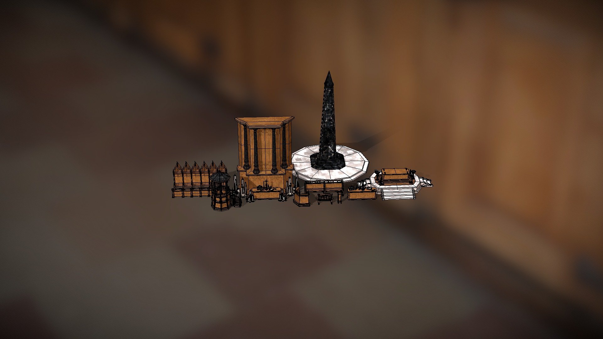 Gothic Cathedral Prop Set - 3D model by Jun_art (@Junart4) [be4d0d5 ...