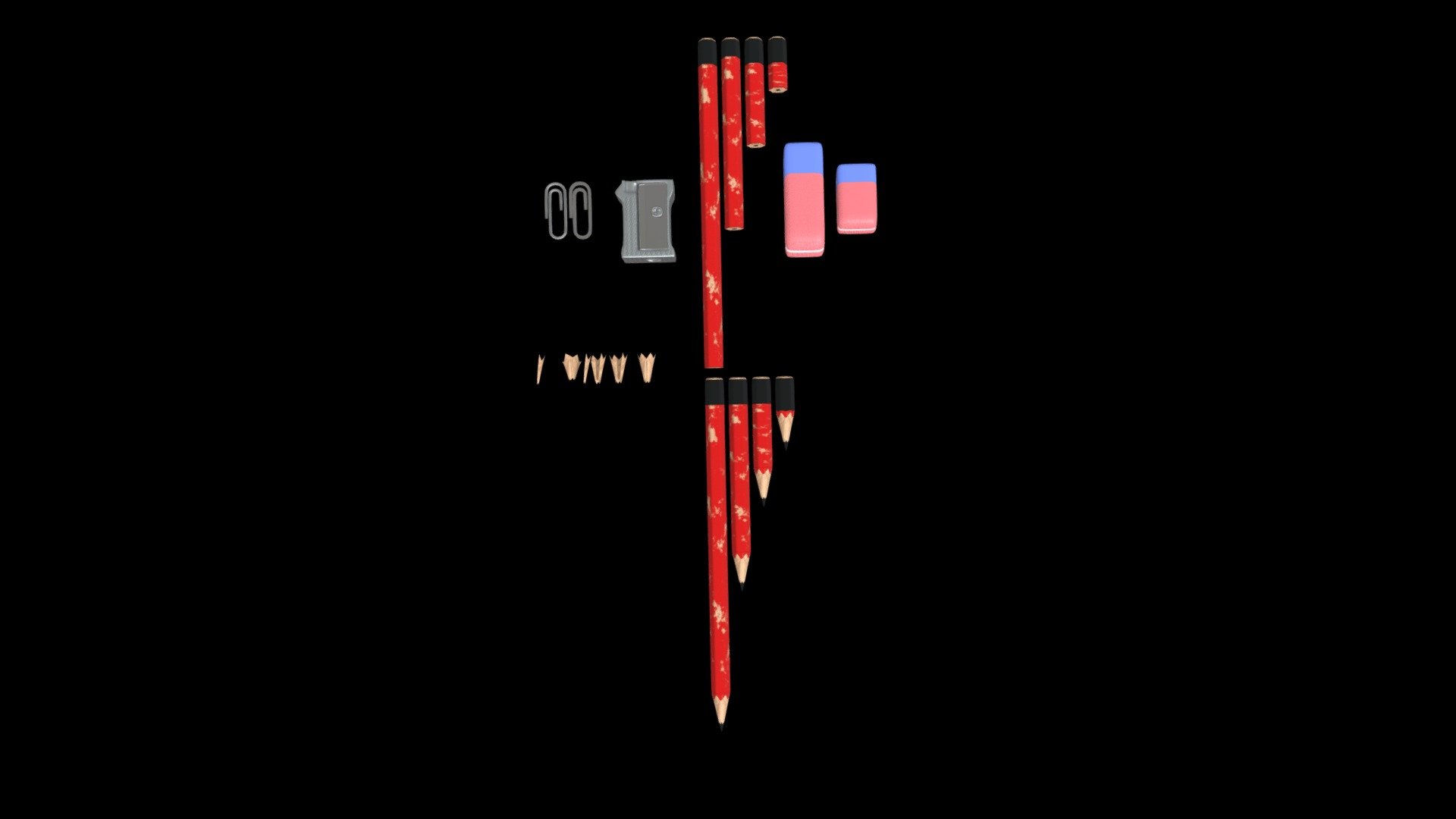 Pencil Collection - Download Free 3D model by Invictus fulgur ...