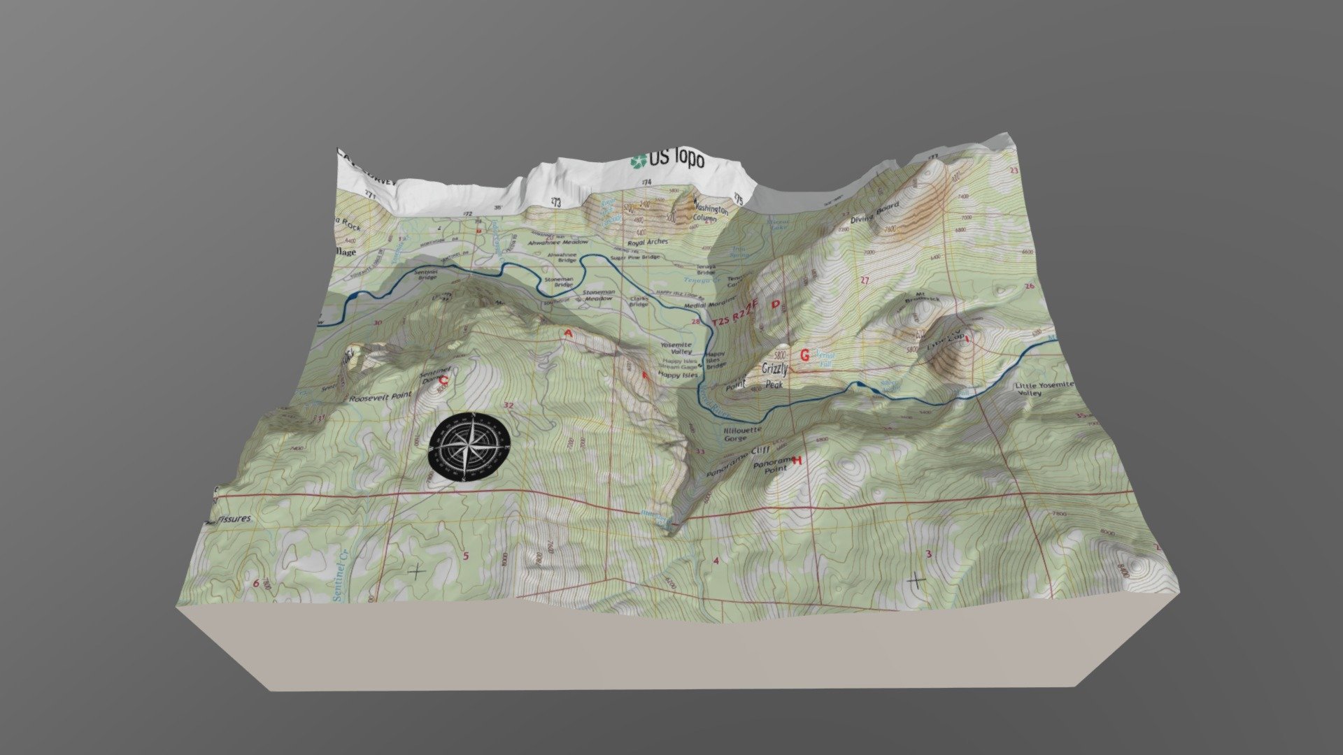 Half Dome, CA - Download Free 3D model by Charlie Thomsen (@thomsec ...