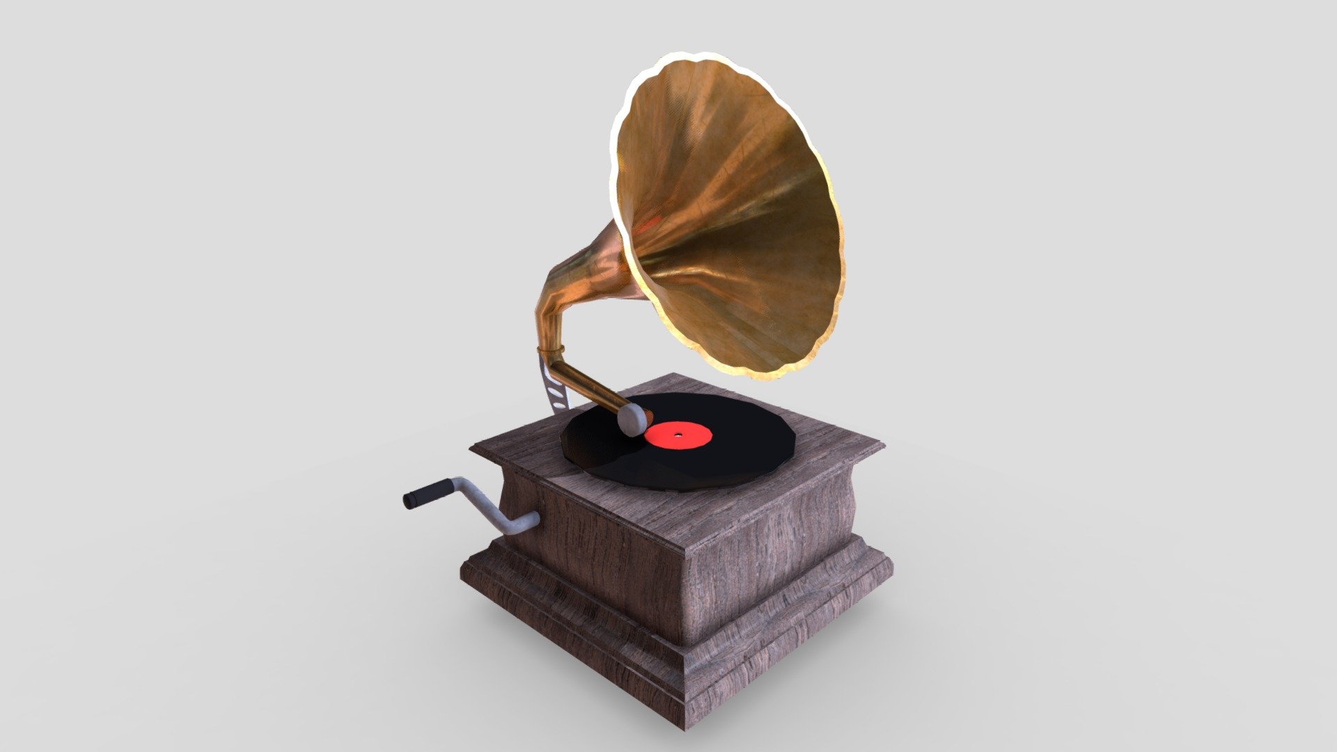 Gramophone - Download Free 3D model by BlenderFace (@BlenderFace1 ...