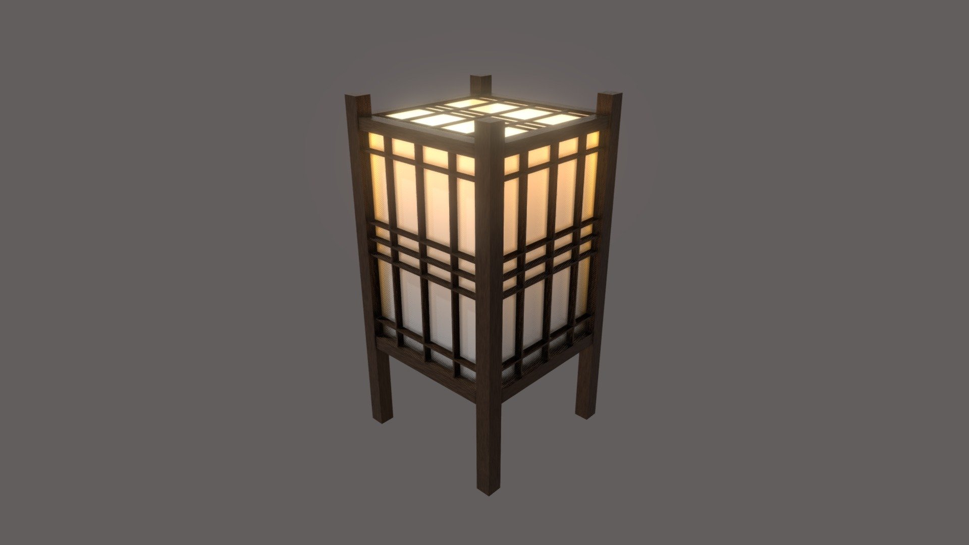 Traditional Japanese Lamp - 3D model by Zukson (@PawelZukowicz ...