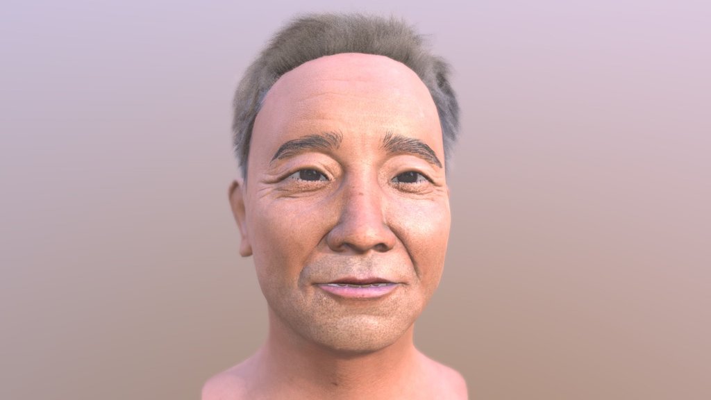 Asian Man Head 2 - 3D model by GregoryStoffel [be559c8] - Sketchfab